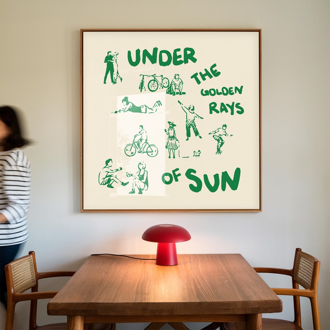 Square Poster Print green Wall Artsquare Wall Art green Poster Green ...