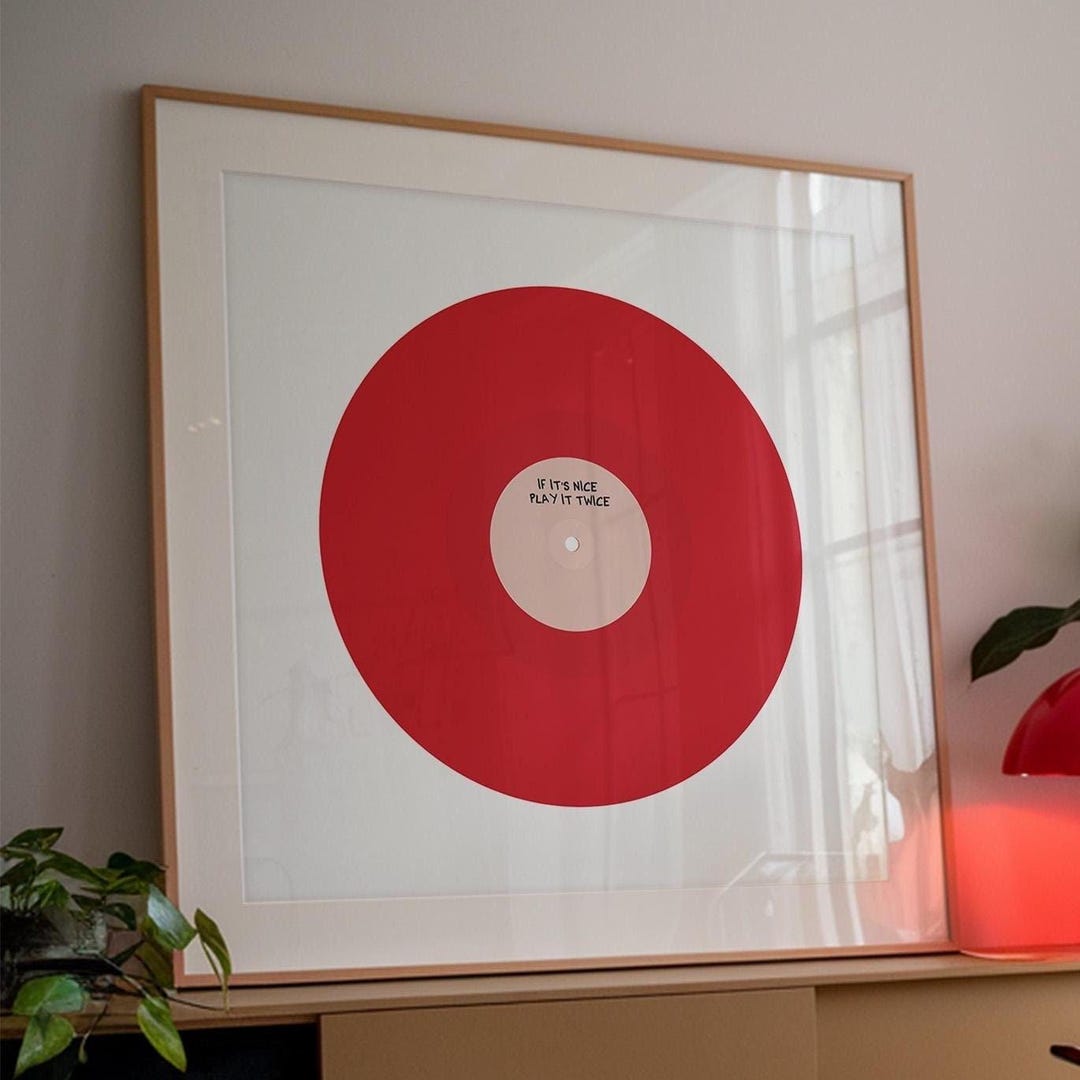 If It's Nice Play It Twice – square Print vintage Music Poster – music ...