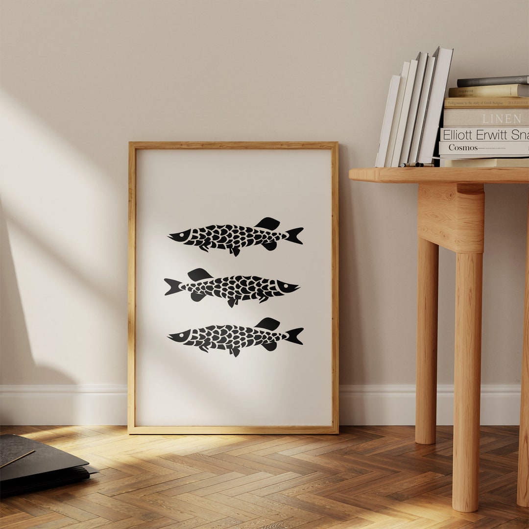 Fish Wall Art Trendy Retro Matchbook Art Funky Wall Art Trending Wall ...
