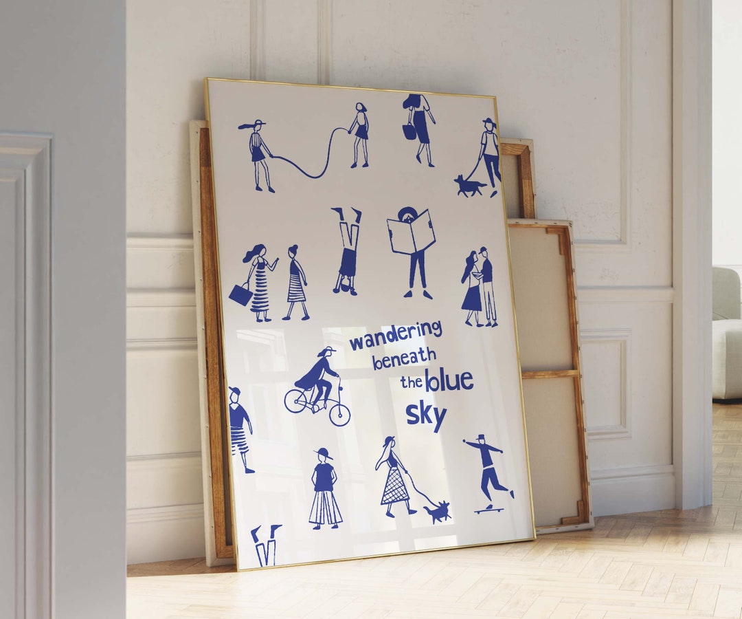 Royal Blue Poster – exhibition Poster – Aesthetic Wall Decor – hand ...