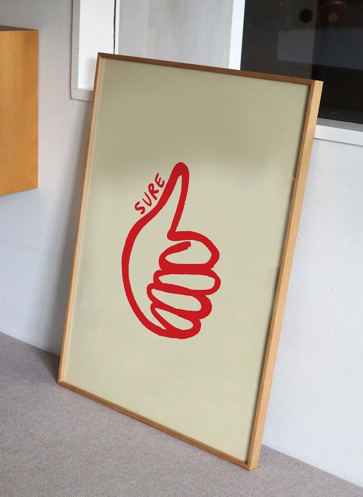 Thumbs up Red Poster – Sure Thing Thumbs up Whatever Poster ...
