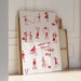 Trendy Red Poster – Exhibition Wall Art – Red Hand Drawn Sketch ...