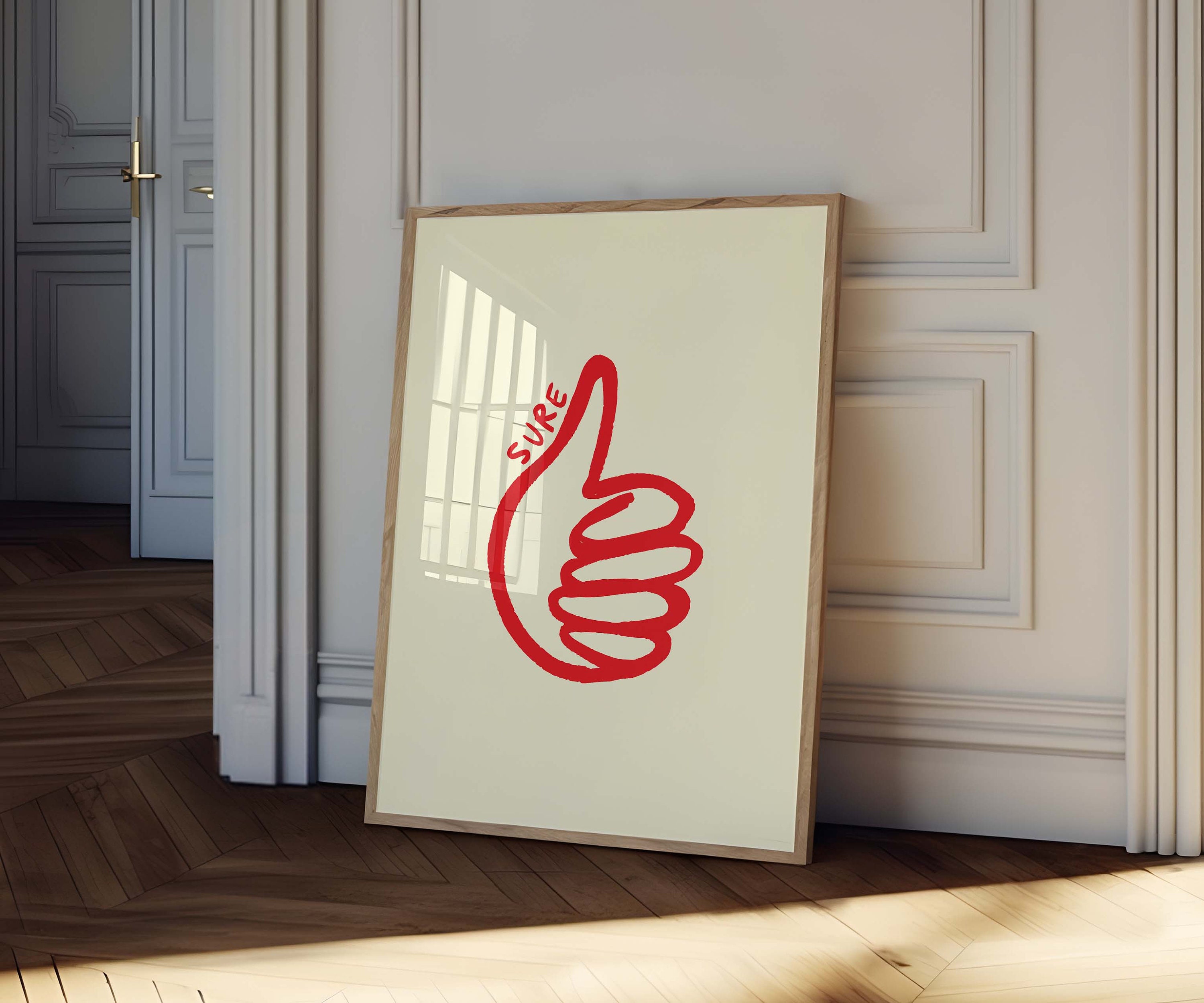 Thumbs up Red Poster – Sure Thing Thumbs up Whatever Poster ...