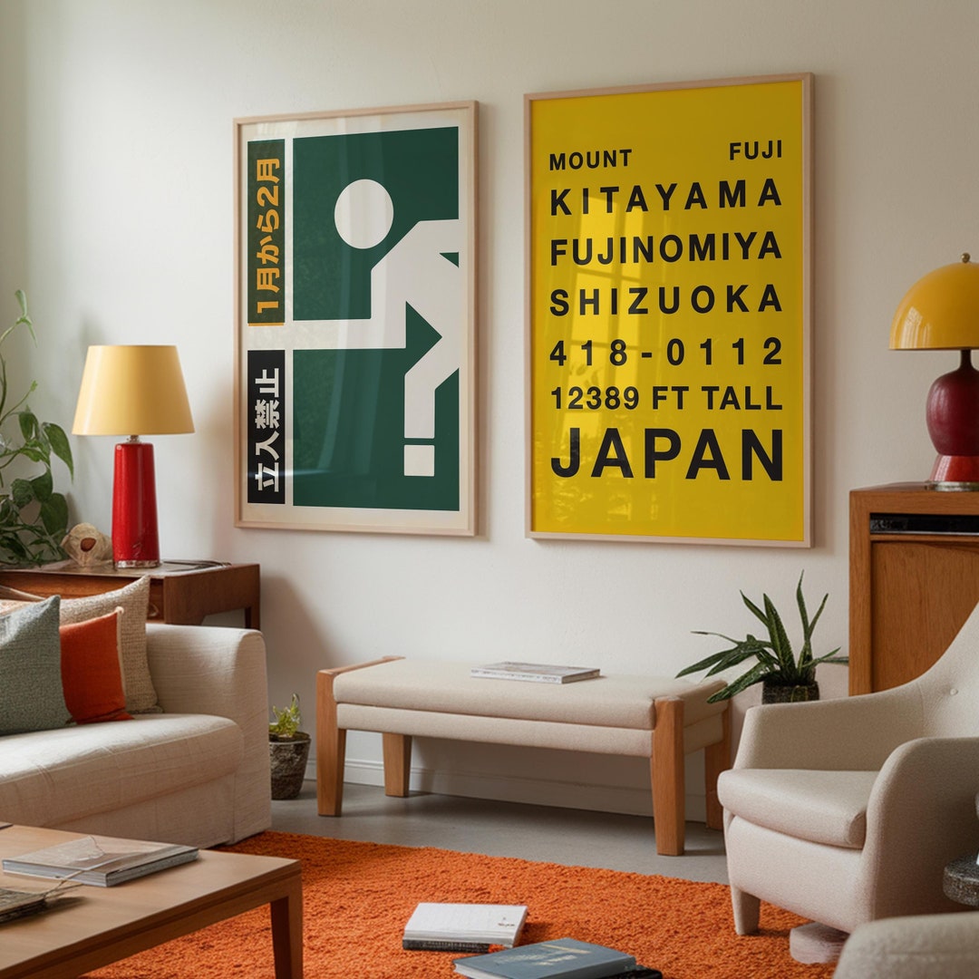 Retro Posters – retro Poster Set – japan Retro Wall Art – digital ...