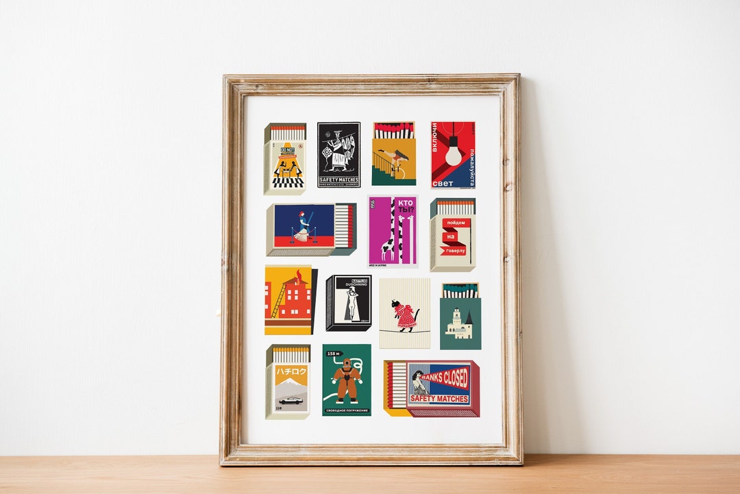 Vintage Matchbox Art Matchbox Illustration Vintage Matchbox - Etsy UK
