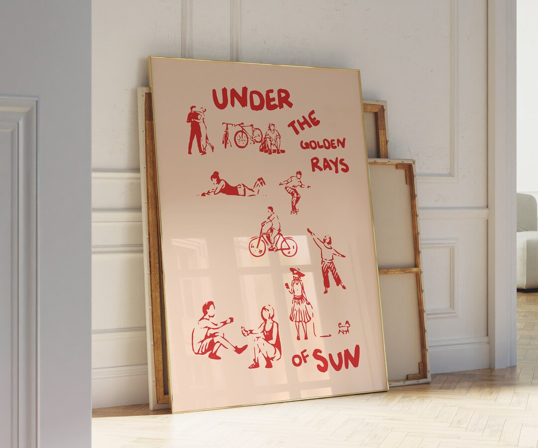 Red and Pink Digital Prints – exhibition French Poster – Aesthetic Art ...