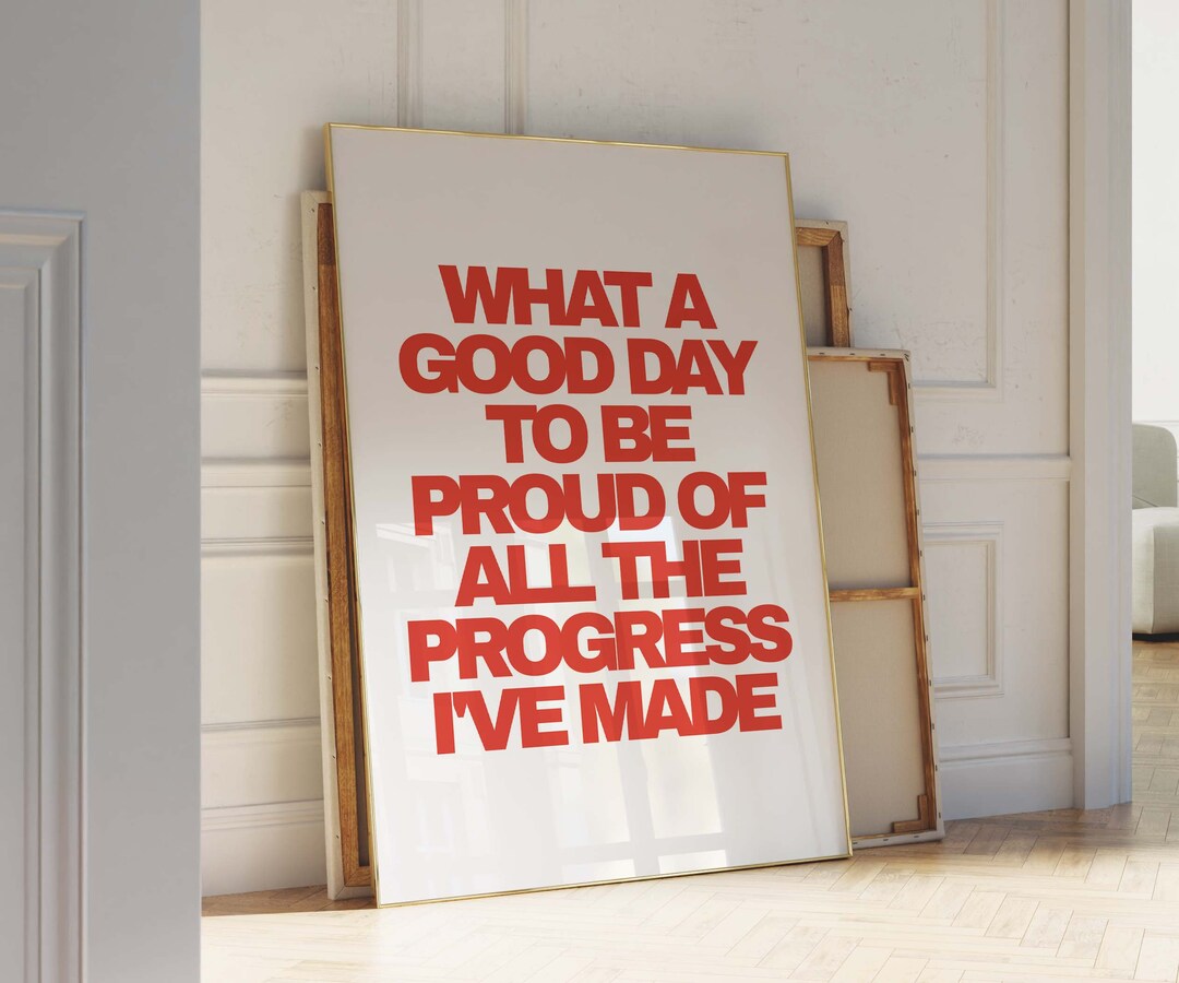 Red Poster – what a Good Day Poster – Red Art – Motivational Poster ...