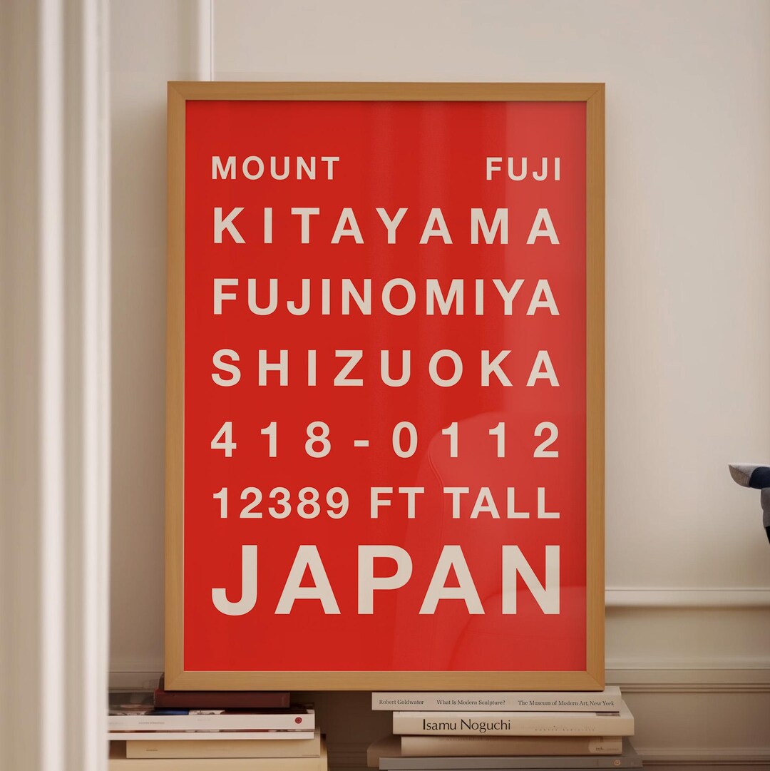 Typography Poster Japanese Typography Japan Print Download Red ...