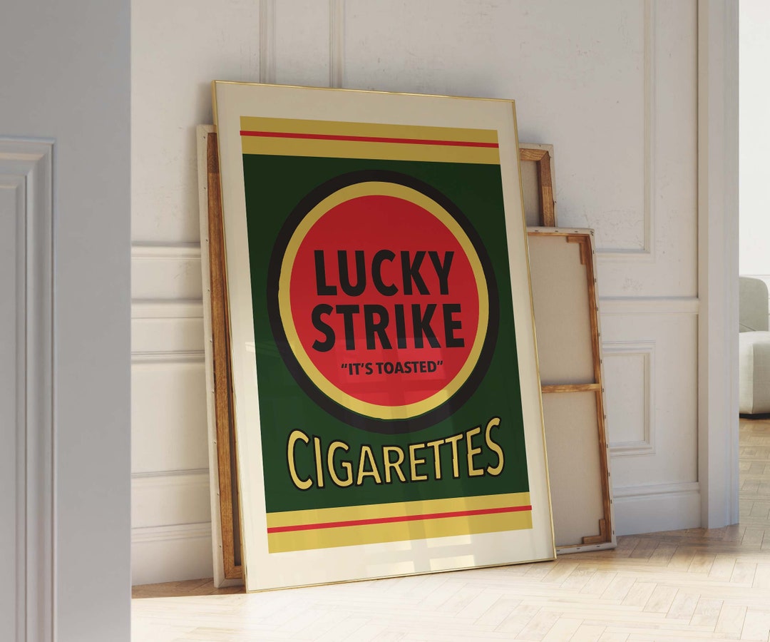 Afiche de Lucky Strike Afiche de cigarrillos Afiche publicitario ...