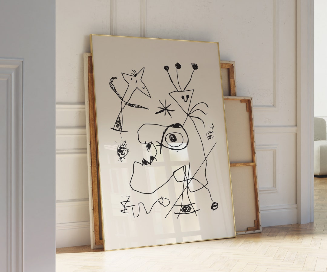 Joan Miro "the Man With the Plumed Hat" Etching (spanish/french, 1893 ...