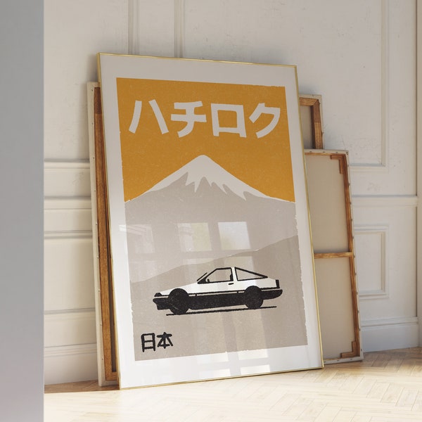 Vintage Japanese Car Poster - Etsy