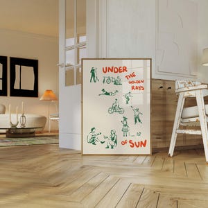 Green and Orange Poster – Exhibition Wall Art – Green Orange Print ...