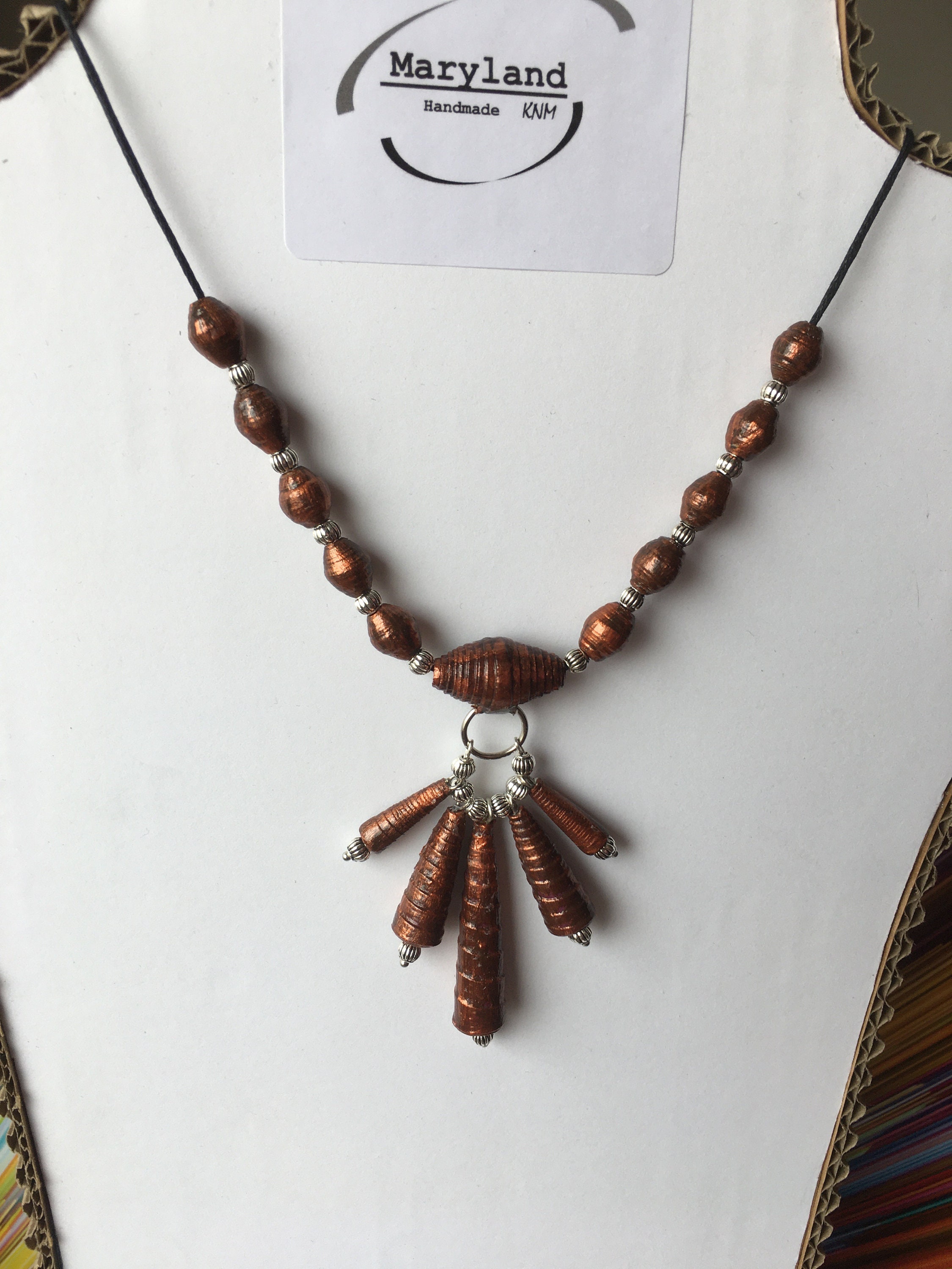 Unique Necklace and Earrings, Handmade Jewellery, Paper Jewellery ...