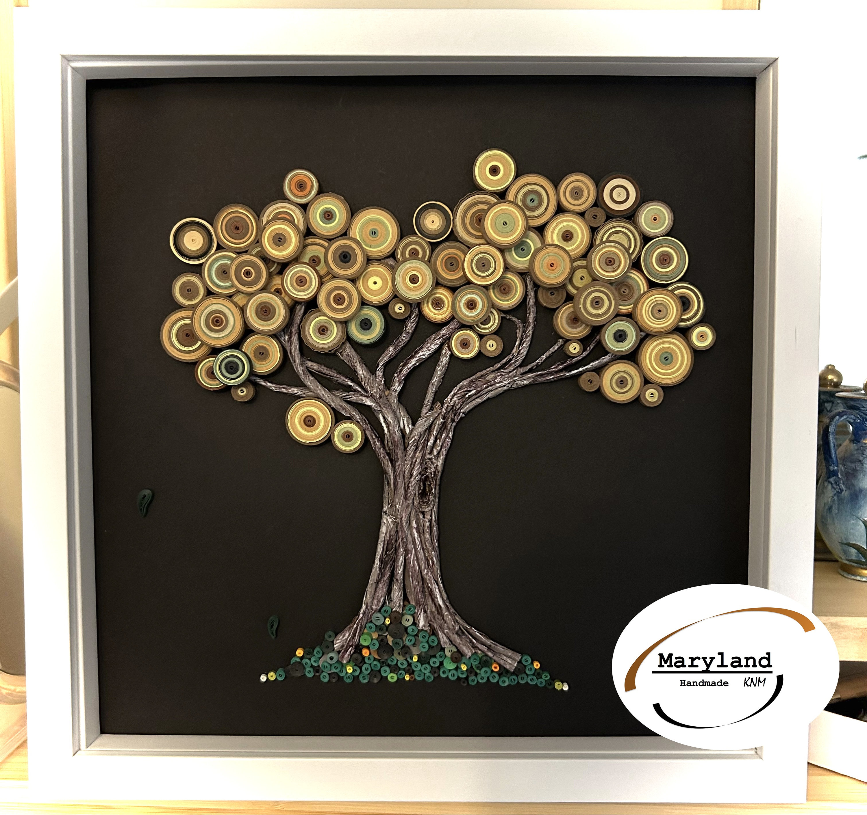 Paper Quilling Art, Tree of Life, Wall Art, Handmade, Recycled Paper ...