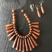 Recycled Magazine Paper Bead Jewelry Set, Handmade Necklace and ...