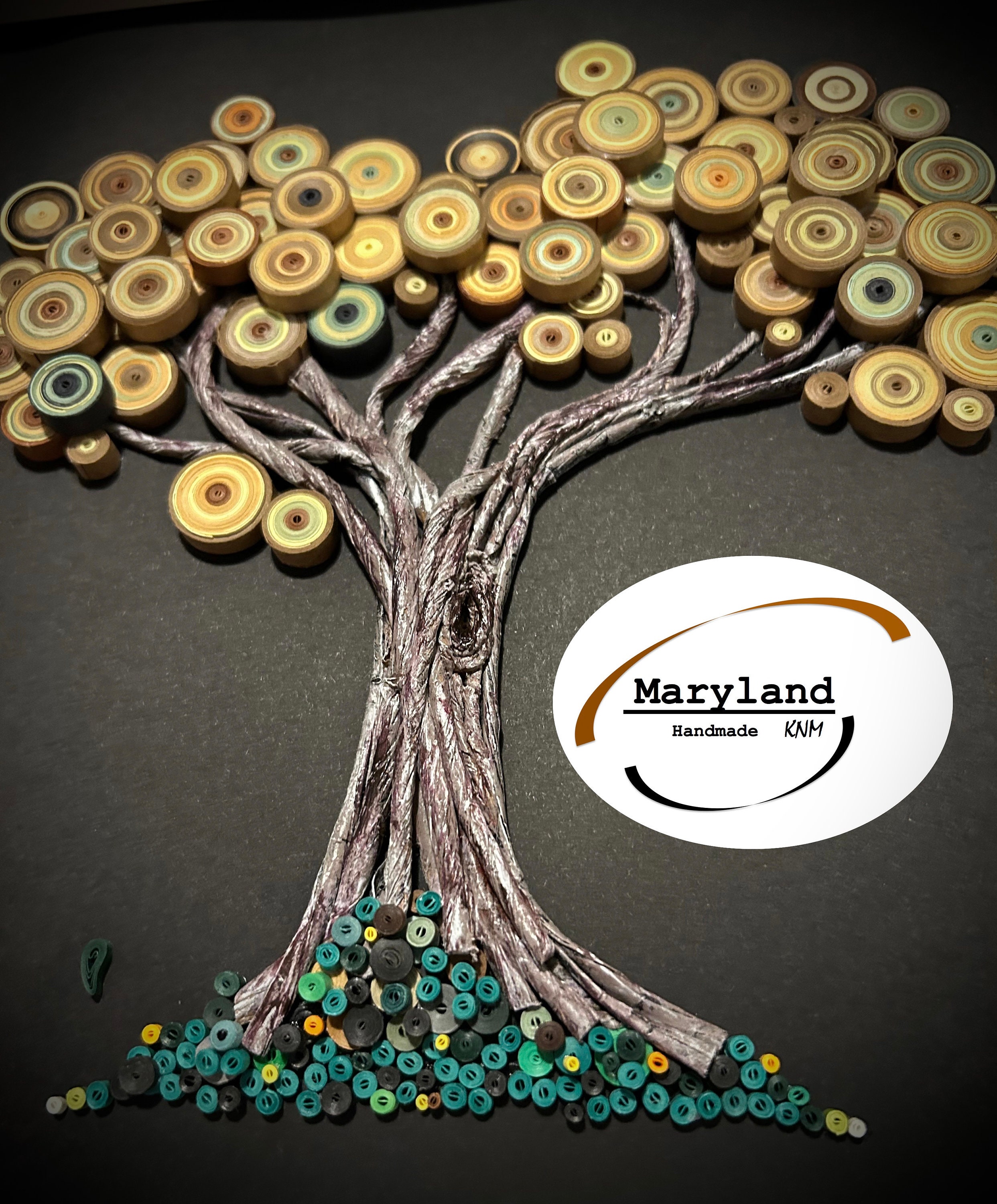 Paper Quilling Art, Tree of Life, Wall Art, Handmade, Recycled Paper ...