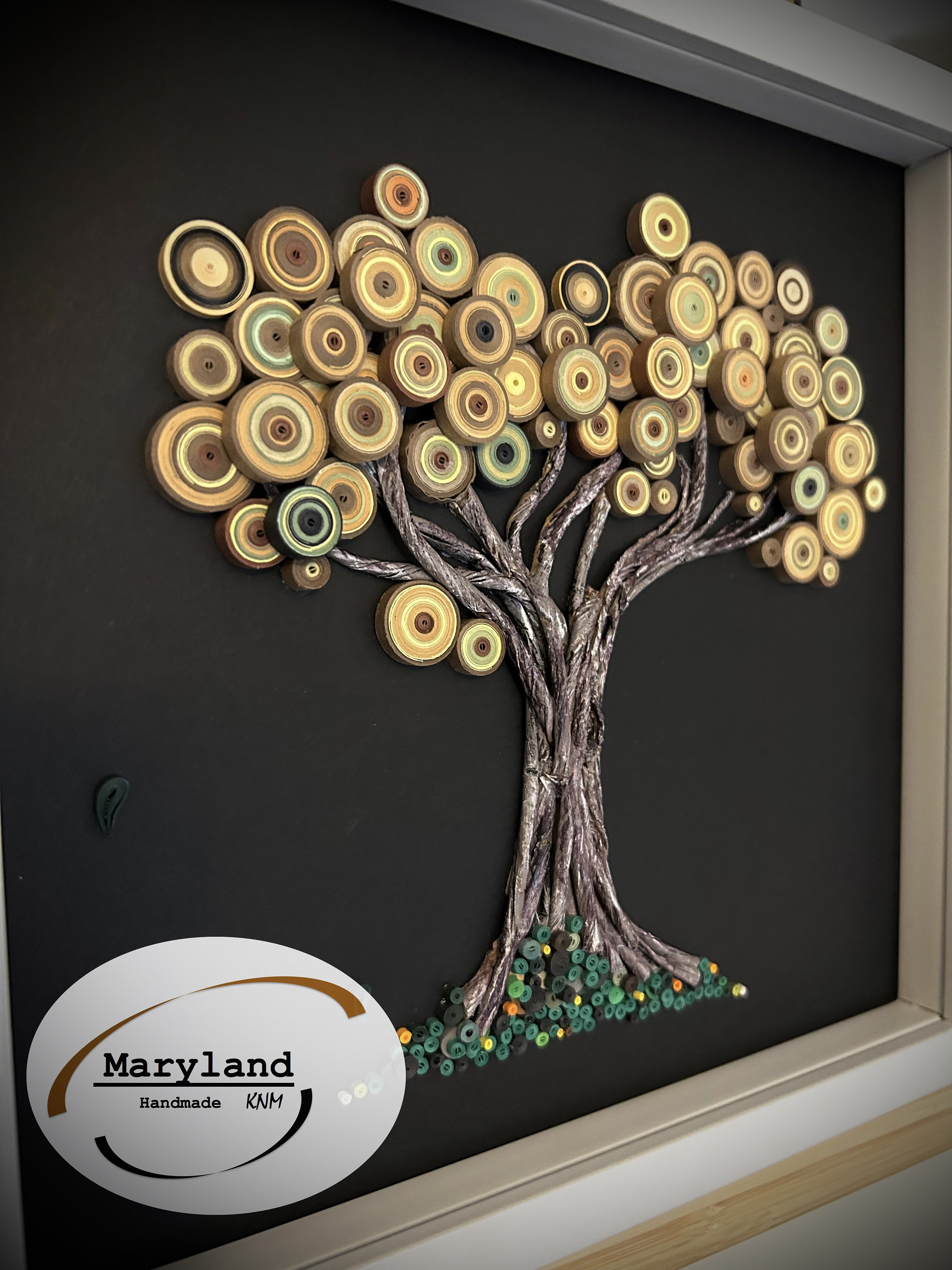 Paper Quilling Art, Tree of Life, Wall Art, Handmade, Recycled Paper ...