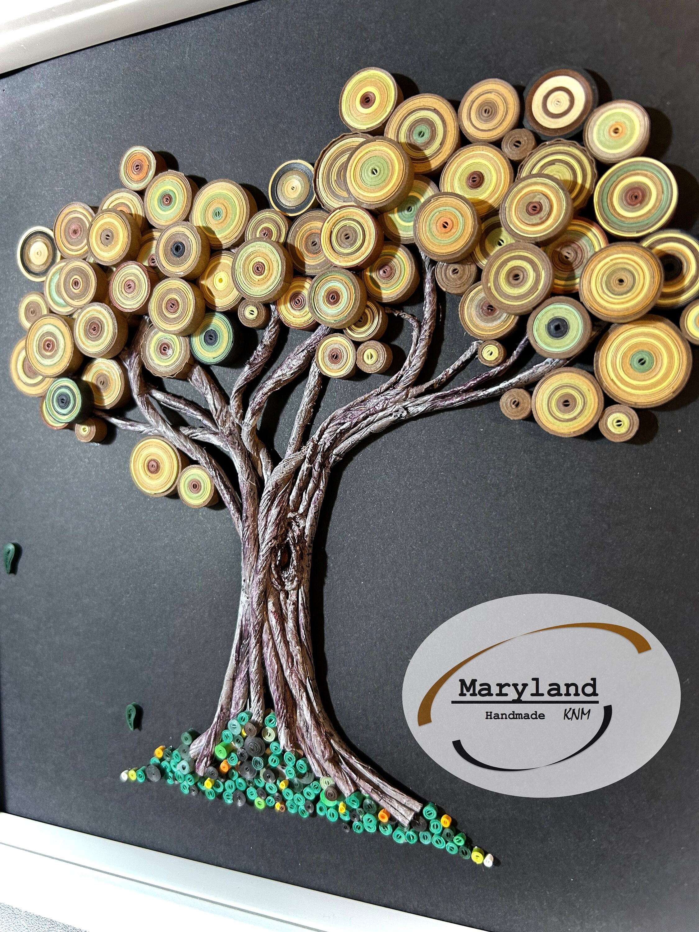 Paper Quilling Art, Tree of Life, Wall Art, Handmade, Recycled Paper ...