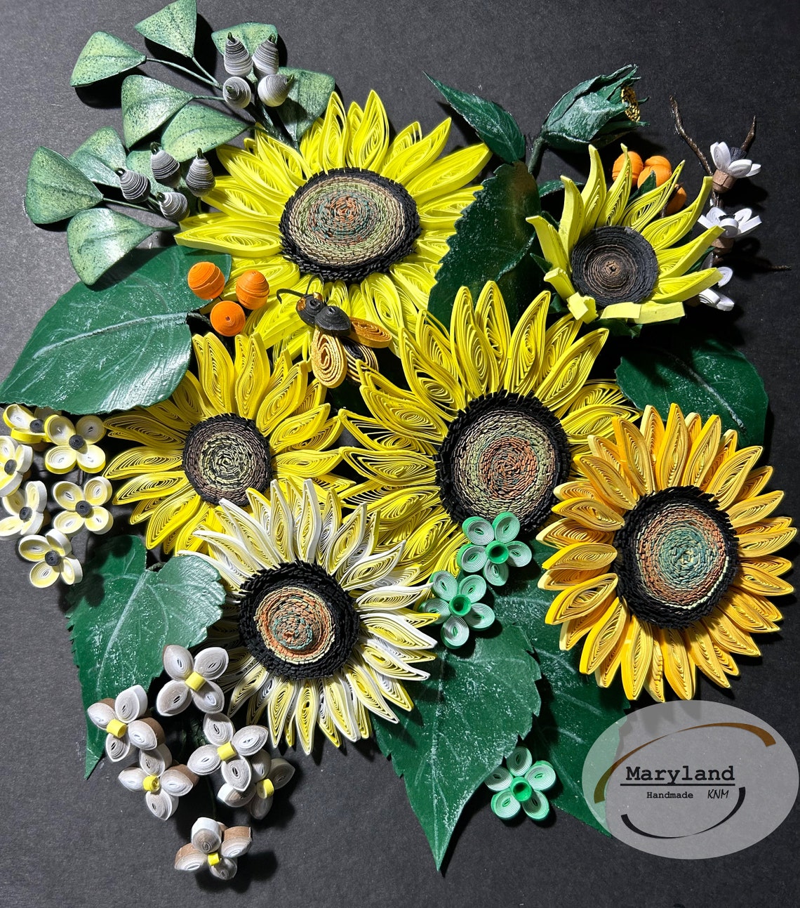 3D Quilled Sunflowers, Colorful Summer Sunflowers, Paper Quilling ...