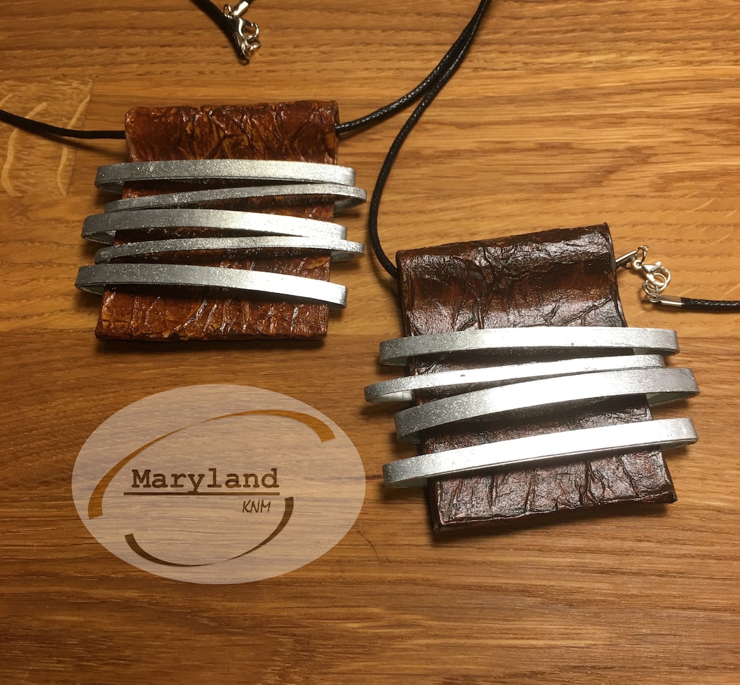 Unique Necklace,paper Jewellery, Leather Like,paper Pendant, - Etsy New ...