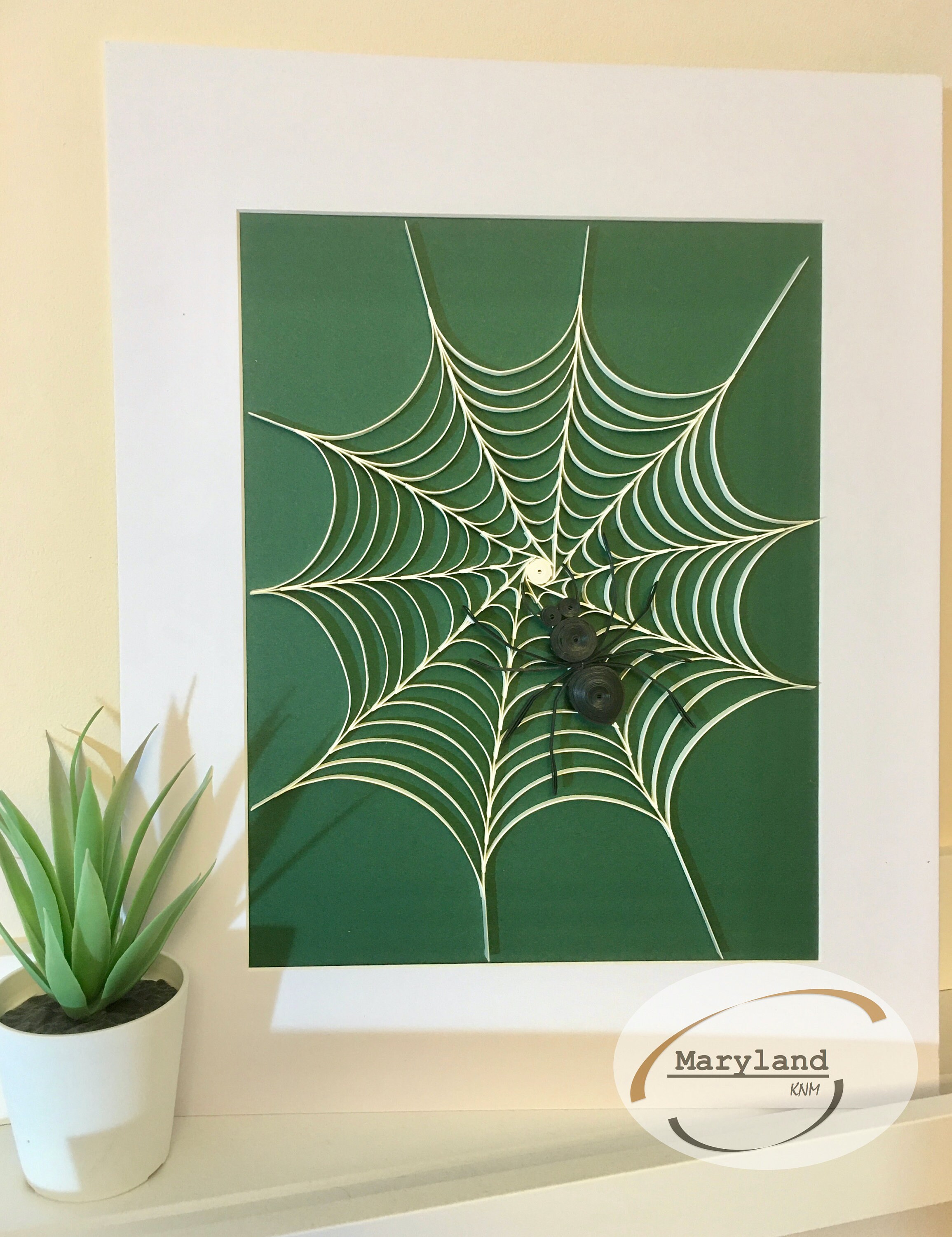 Spider From Paper, Quilling Paper, Wall Decor, Home Decor, Handcrafted ...