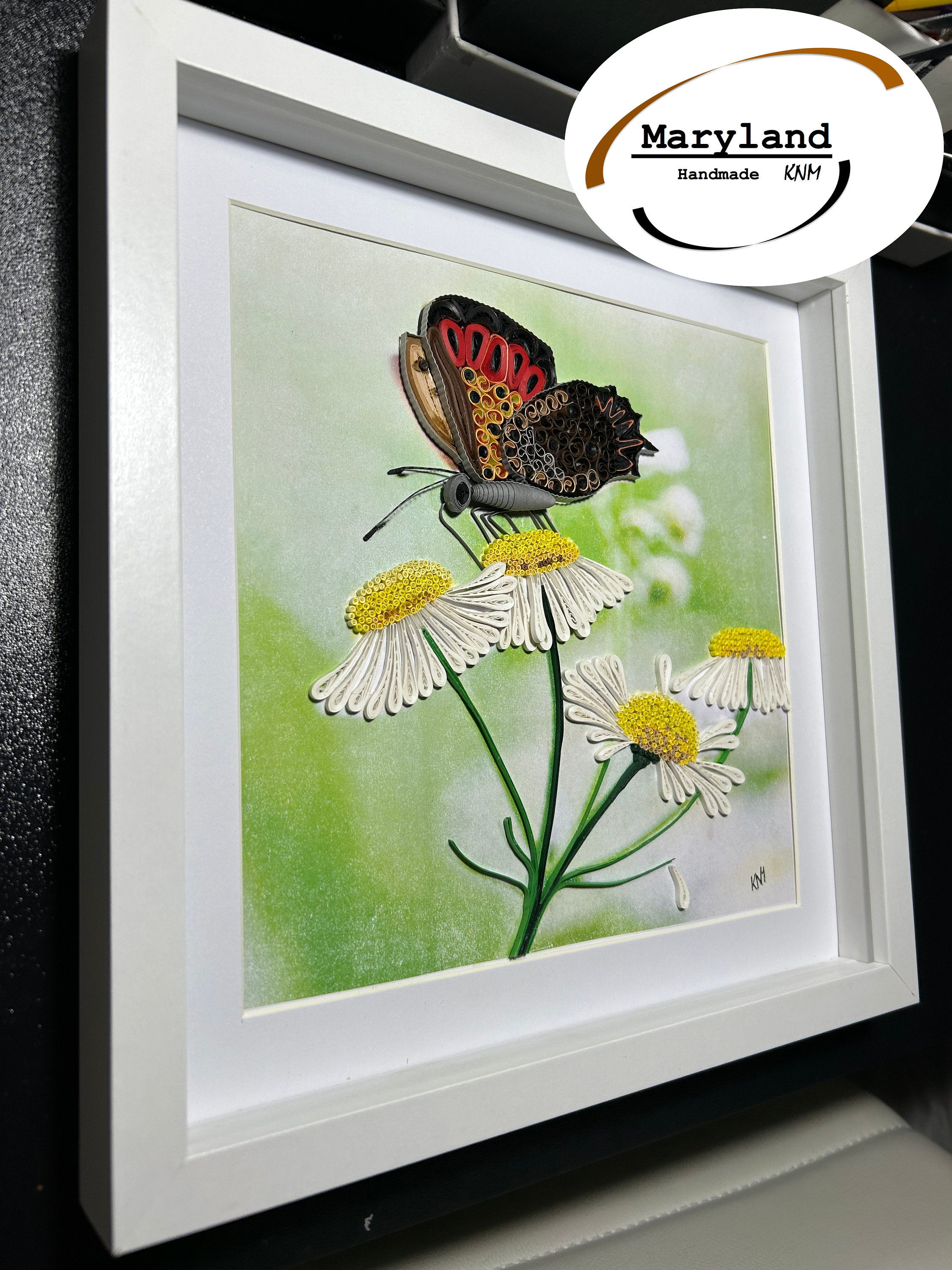 Spring Flowers With Butterfly, Unique 3D Quilling, Paper Art, Quilling ...