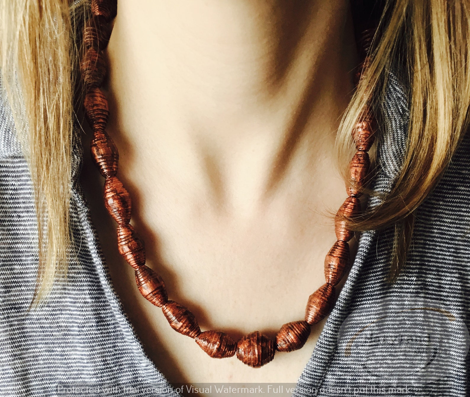 Jewellery Necklace, Handmade Jewellery, 100% Paper Beads, Unique ...