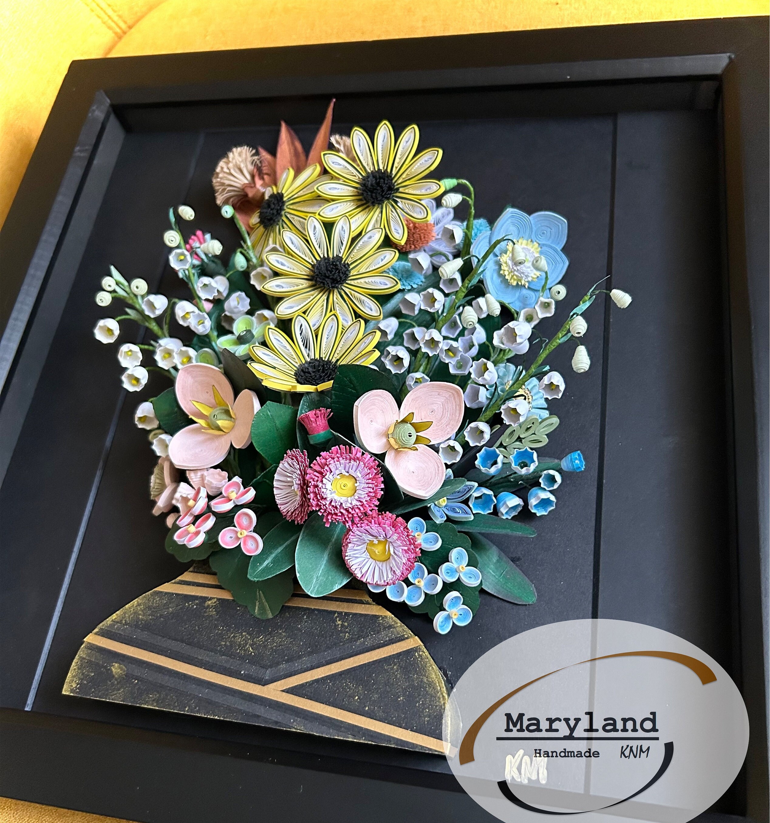 3D Quilling Paper Art,paper Quilling Flowers,wall Decor,framed Paper ...