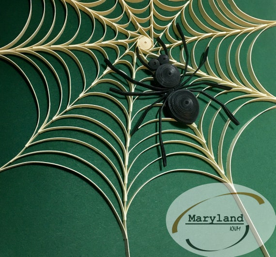 Spider From Paper Quilling Paper Wall Decor Home Decor - Etsy