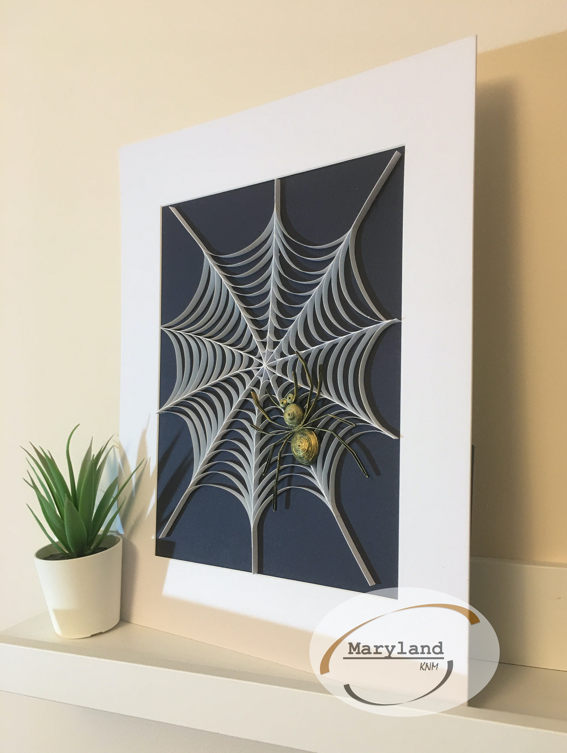 Spider From Paper, Quilling Paper, Wall Decor, Home Decor, Handcrafted ...