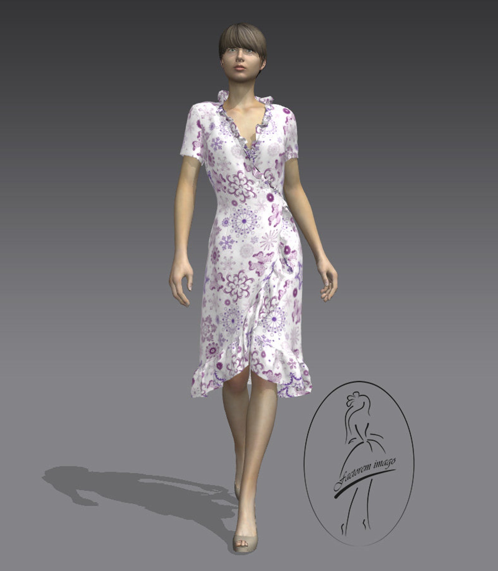 PDF Summer Wrap Dress Sewing Pattern / Five Sizes Three Height Dress ...