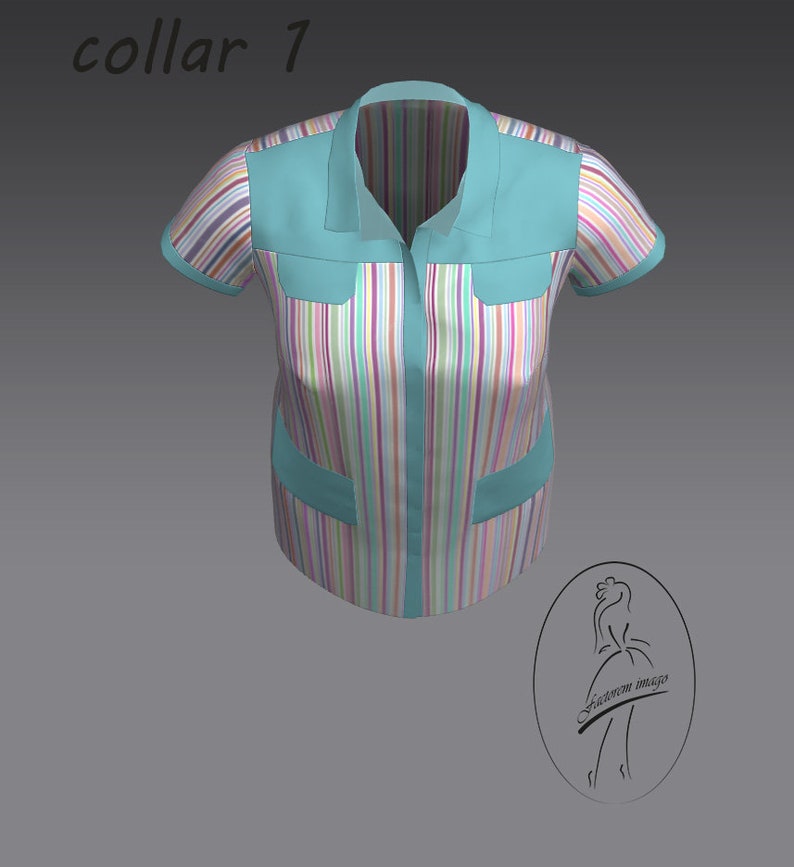 PDF Summer Casual Shirt Dress Sewing Pattern / Plus Size Bust 116-128 ...