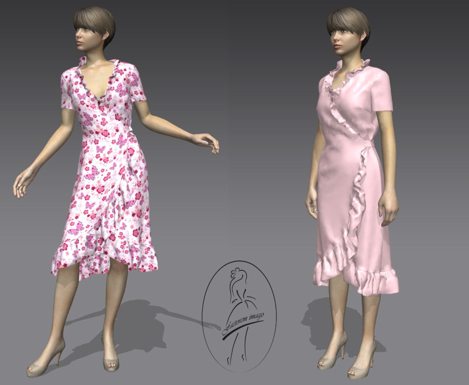 PDF Summer Wrap Dress Sewing Pattern / Five Sizes Three Height Dress ...