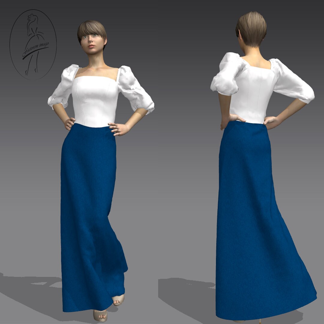 PDF Puff Sleeve Top Sewing Pattern / Square Neck Top / Strappy Top ...