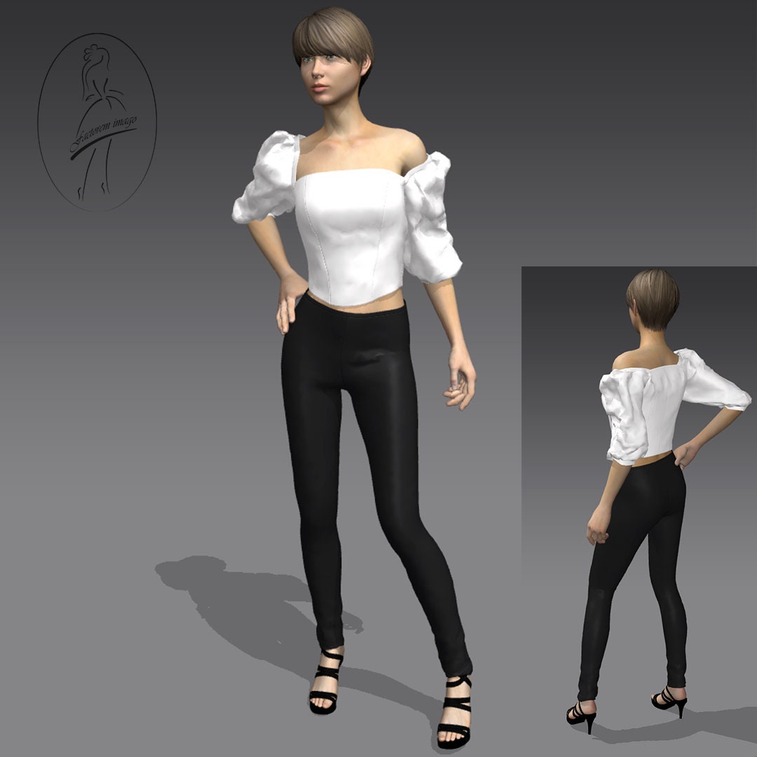 PDF Puff Sleeve Top Sewing Pattern / Square Neck Top / Strappy Top ...