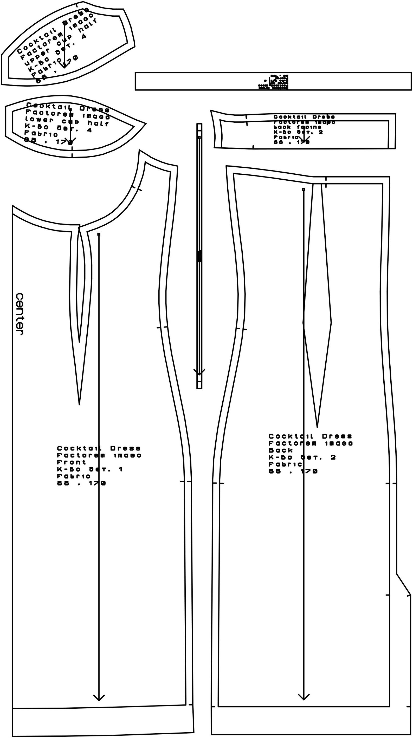 Pdf Cocktail Dress Sewing Pattern Spaghetti Strap Dress Etsy