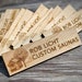 Small Wood Plaques, Small Wood Signs, Custom Business Card, Business ...