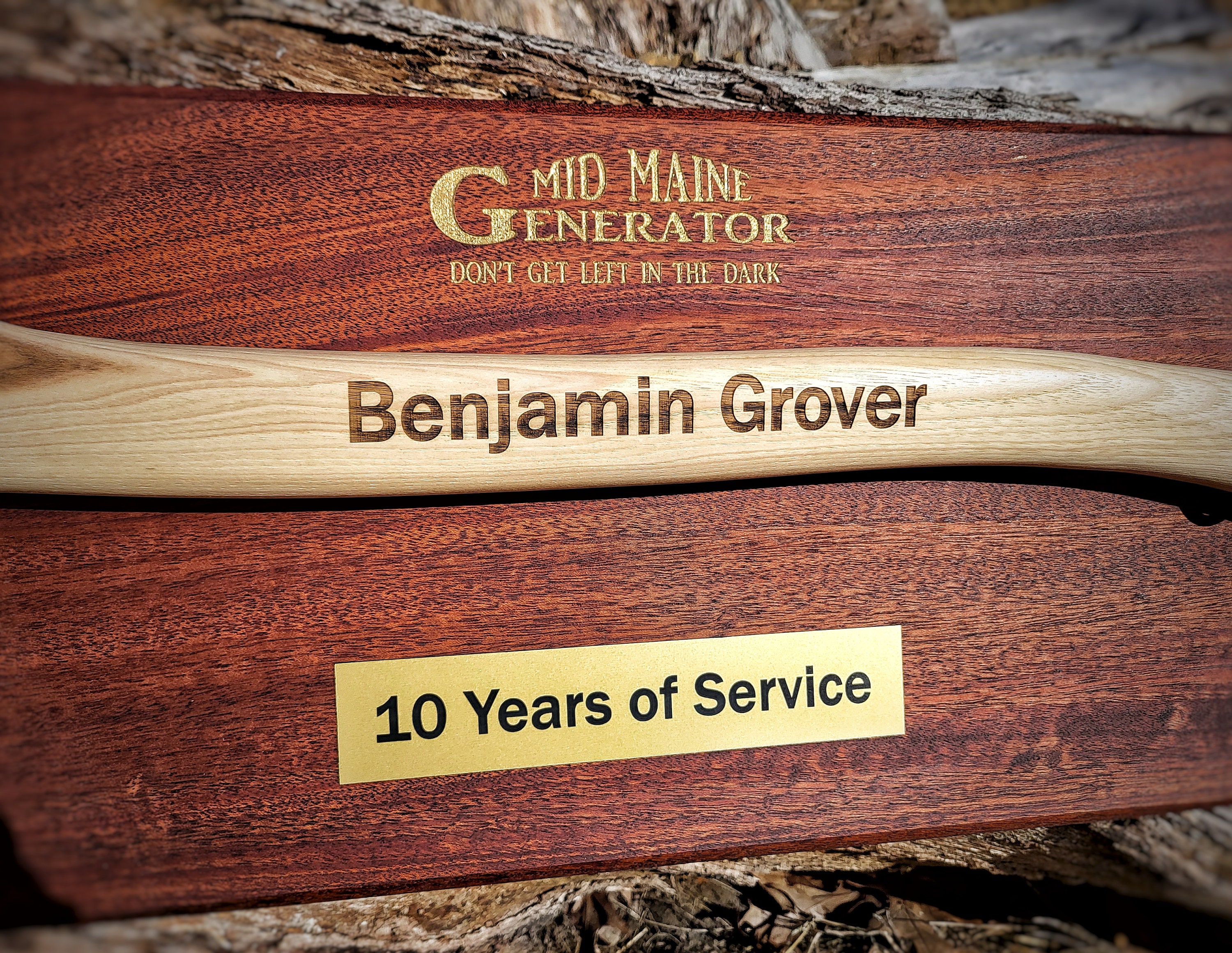 Axe Trophy Plaque, Engraved Axe Award, Mahagony Plaque, Company Trophy ...