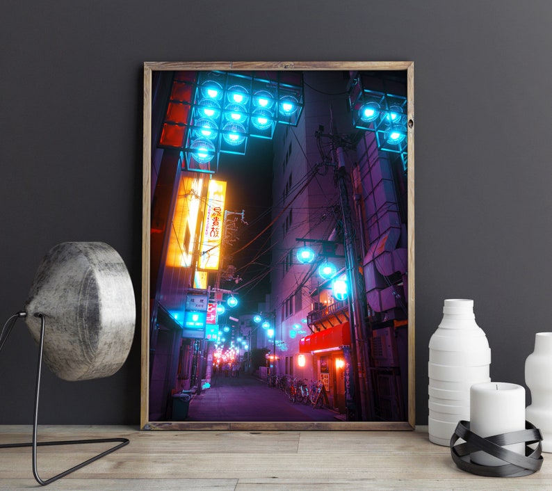 Cyberpunk Poster - Neo Osaka - Japan Wall Art - Etsy