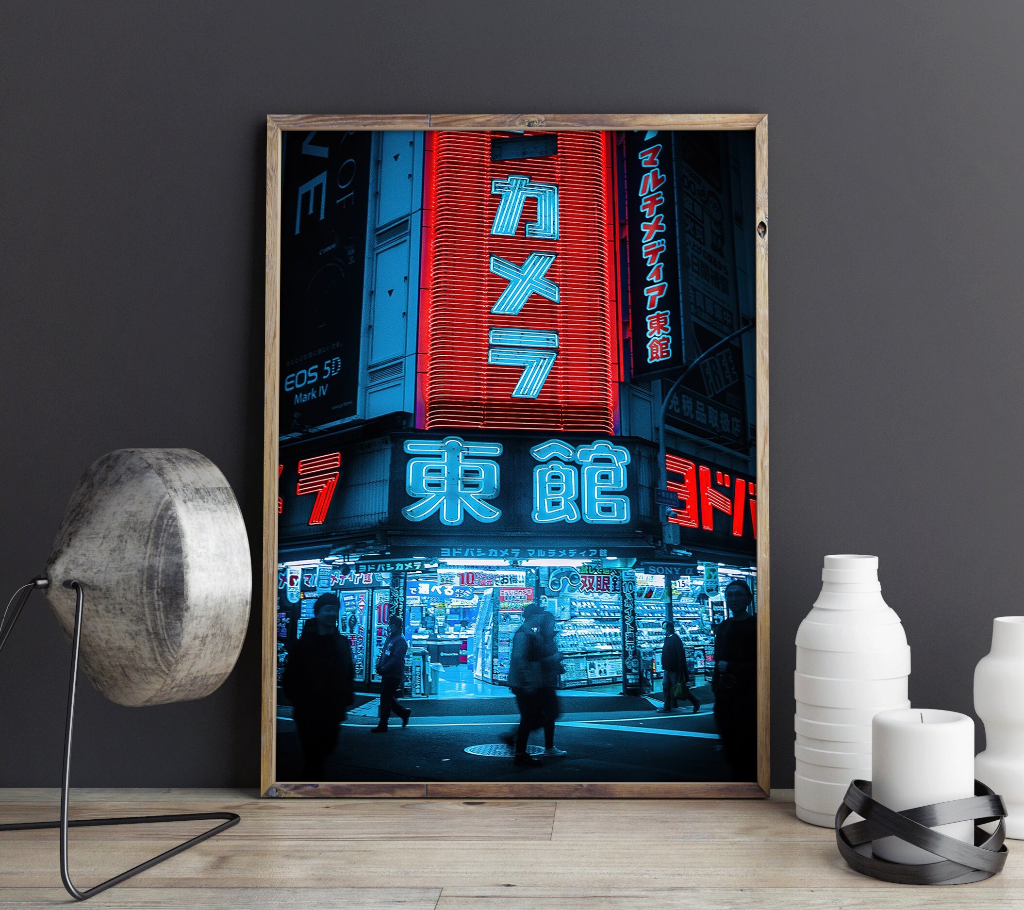 Japan Poster - Neon Night Shinjuku - Cyberpunk Wall Art - Etsy