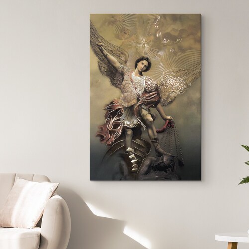The Golden Saint Michael Canvas Art St. Michael the - Etsy