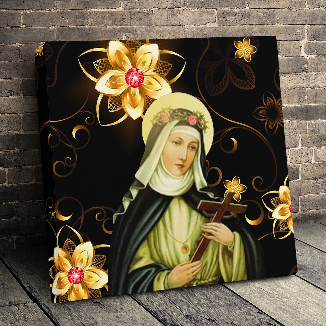Saint Rita of Cascia Canvas Art Catholic Painting Religous - Etsy