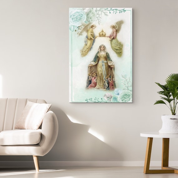 The Crowning of Mary as Queen of Heaven and Earth Canvas Wrap | Etsy