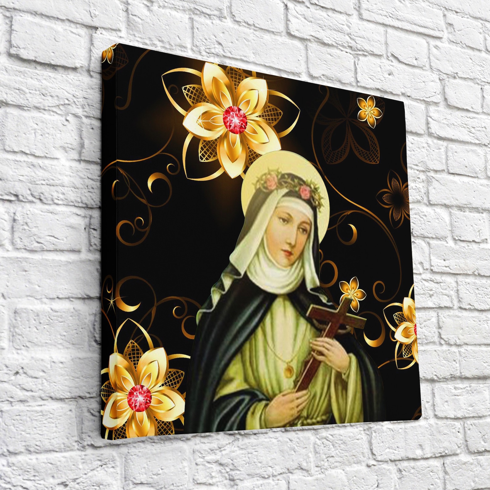 Saint Rita of Cascia Canvas Art Catholic Painting Religous - Etsy