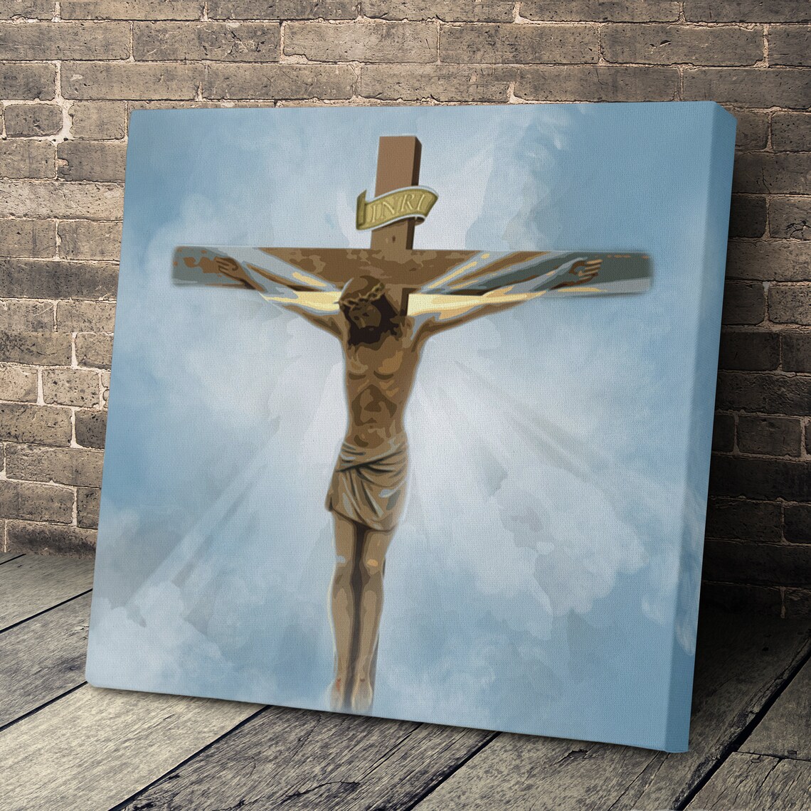 Jesus on the Cross Canvas, Wall Art, Home Decor, Gift for Her, Gift for ...