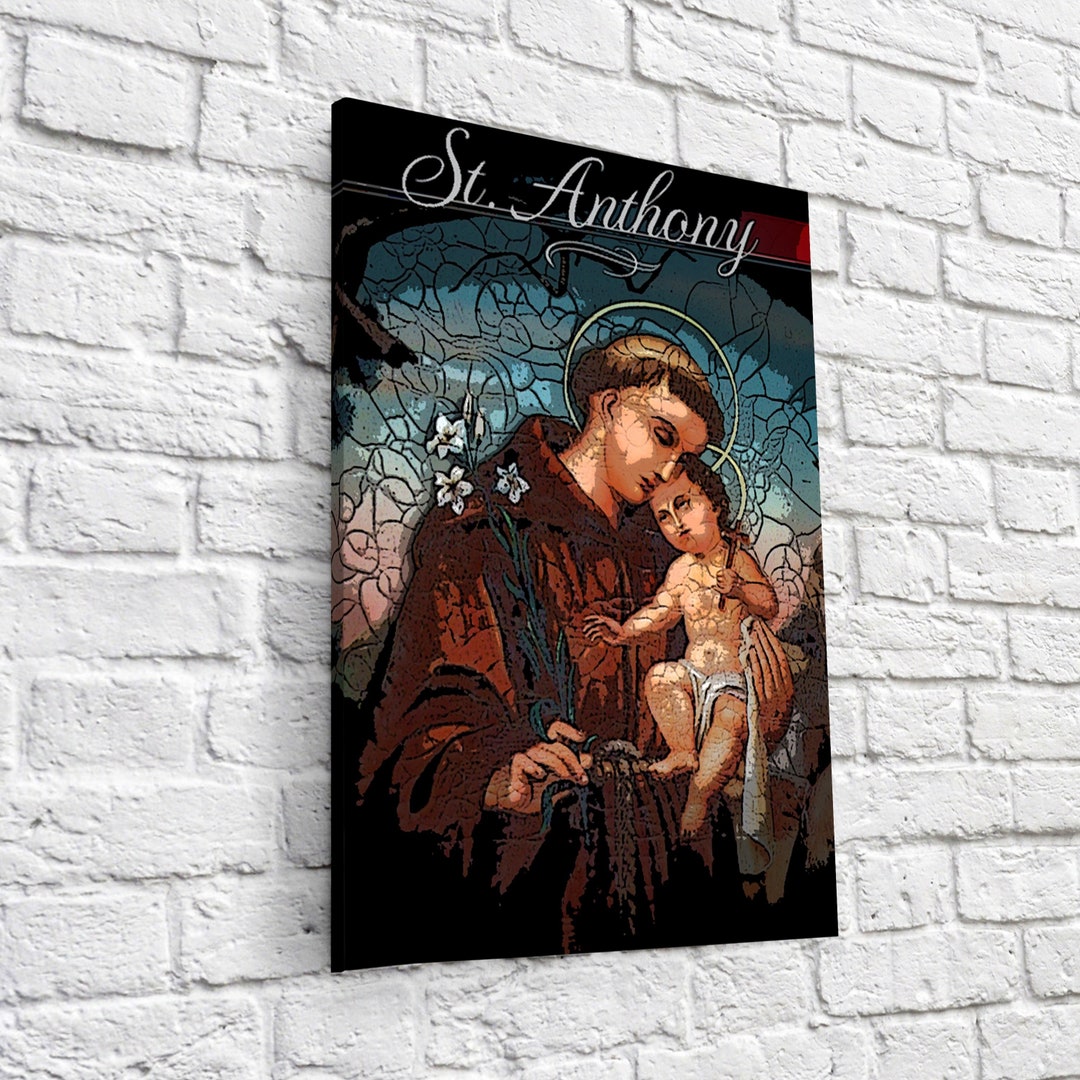 Saint Anthony Canvas Wrap - Etsy