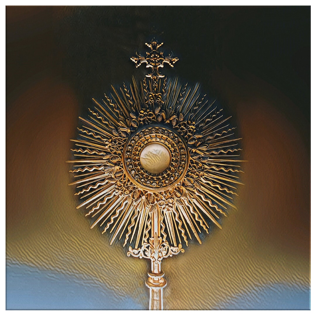 Blessed Sacrament Canvas Art, Eucharistic Adoration, Jesus Body & Blood ...