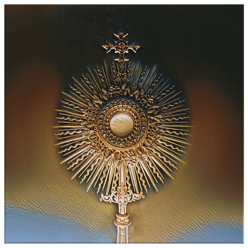 Blessed Sacrament Canvas Art, Eucharistic Adoration, Jesus Body & Blood ...