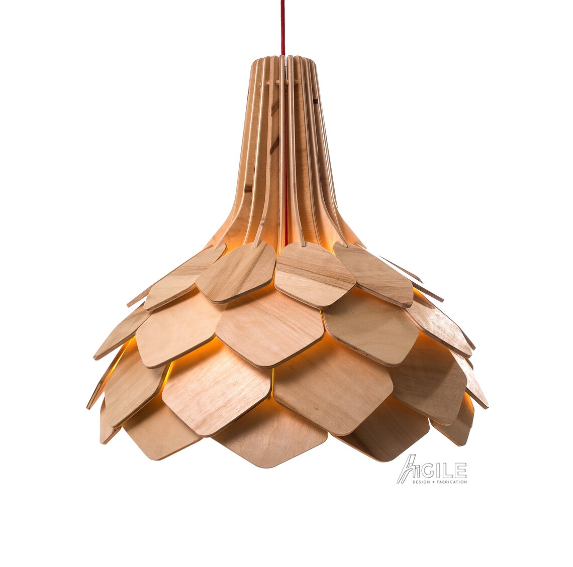 Coco Lamp - Large Wood Pendant Lamp, Sustainably Made With All Natural ...