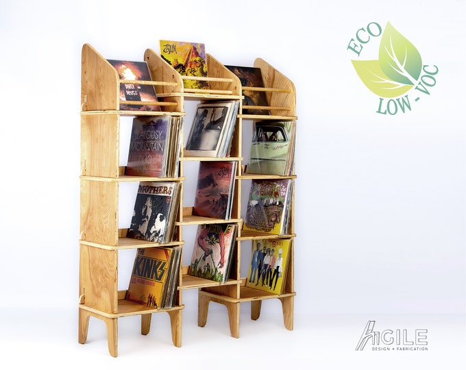 RIFF Vinyl Record Storage and Showcase Shelf // Modular to Expand With ...